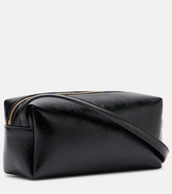 Khaite Mini Leather Cross Body Bag - Black