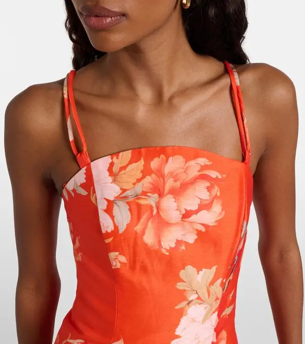 LEO LIN Lorena Floral Ruffled Mini Dress