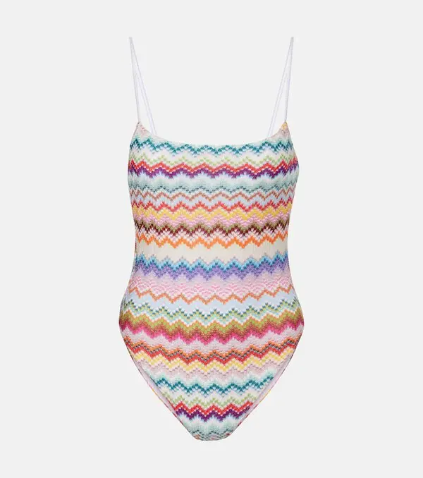 Missoni Zig Zag Lame Swimsuit - Multicoloured