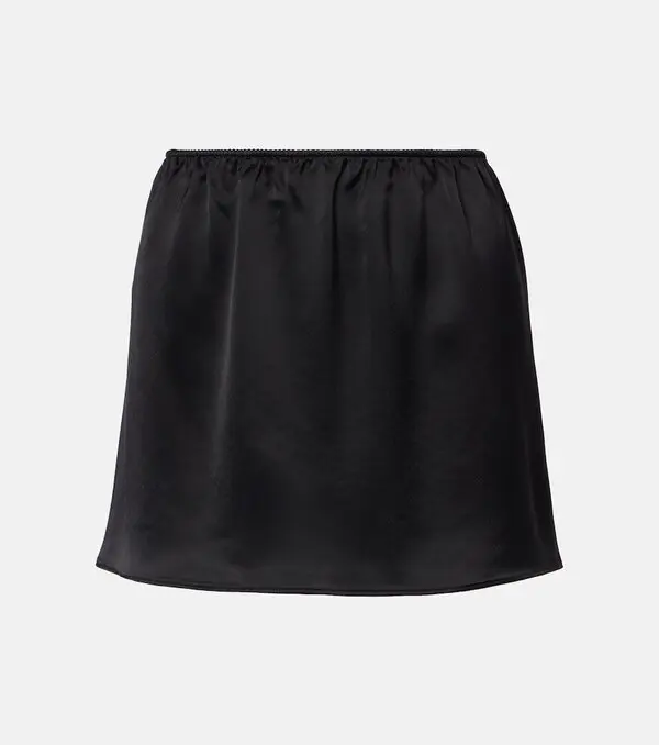 LESET Barb Satin Miniskirt