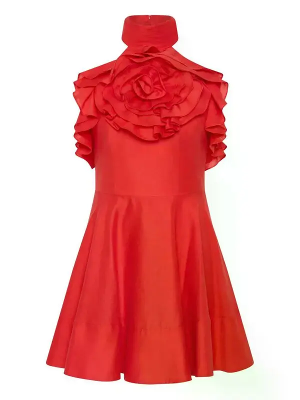 Rebecca Vallance Ruffled Halterneck Mini Dress