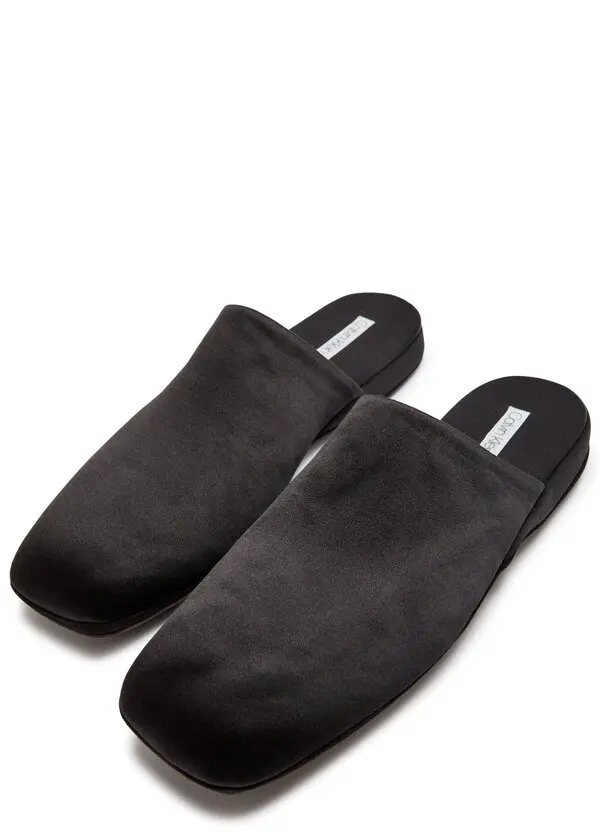 Calvin Klein Satin Square Toe Slip-on Slippers