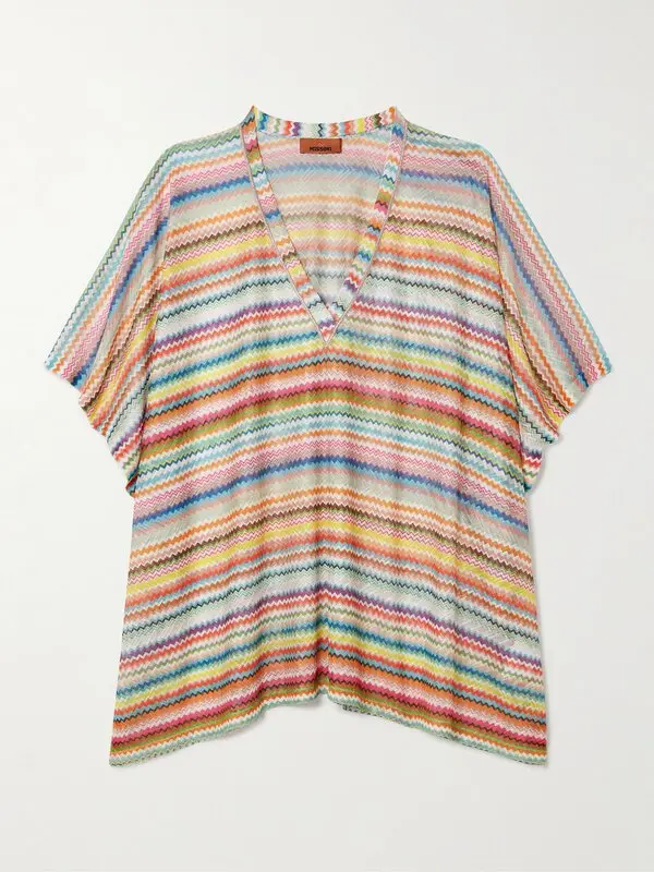 Missoni Mare Metallic Striped Crochet-knit Coverup - Multi