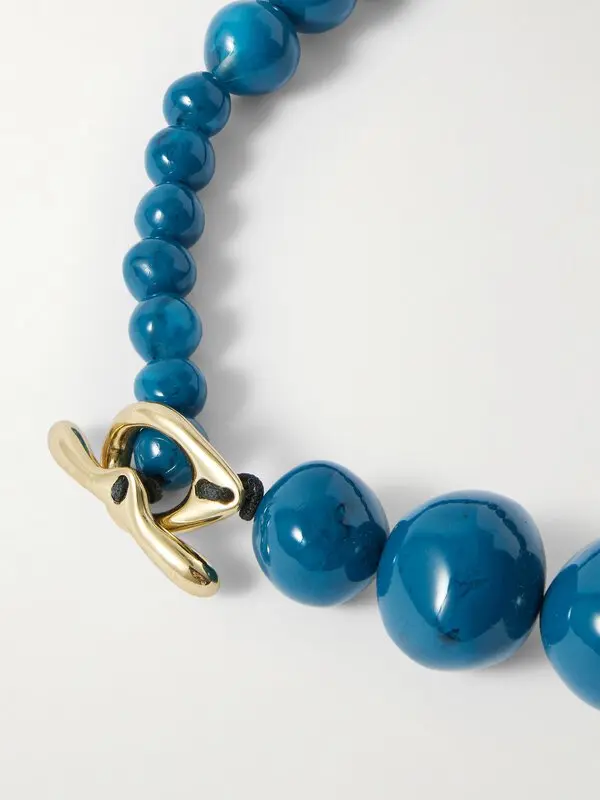 Dinosaur Designs Resin Beaded Necklace - Blue