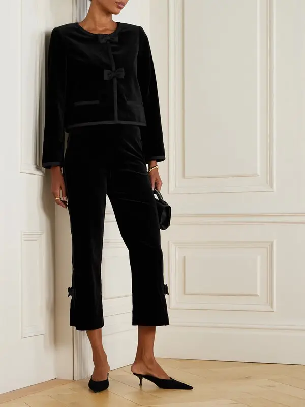 Posse Quincy Cropped Cotton-velvet Jacket