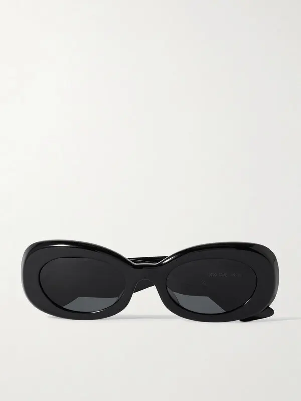 Oliver Spencer Khaite Oval-frame Sunglasses - Black
