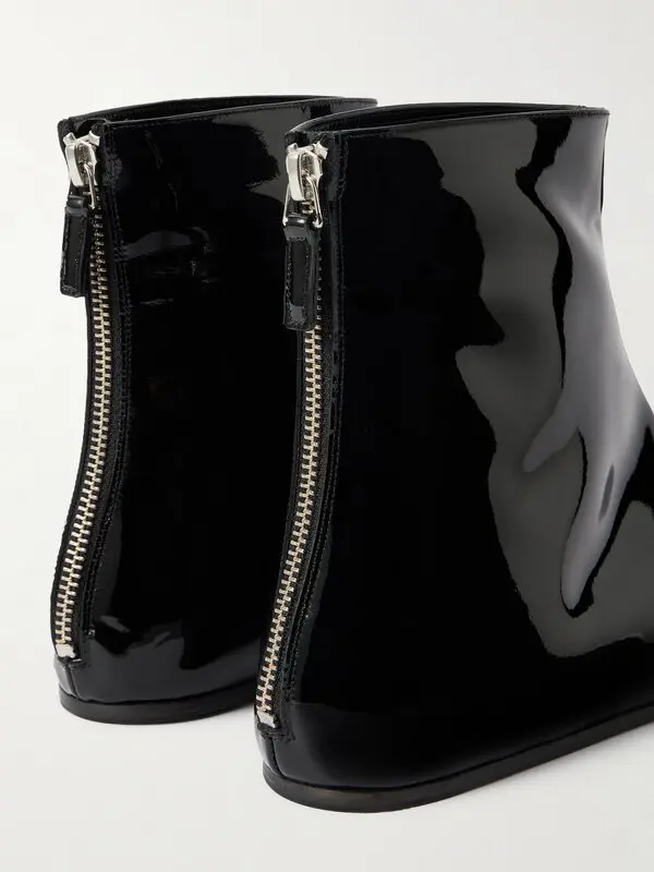 Le Monde Beryl Luna Patent-leather Ankle Boots - Black
