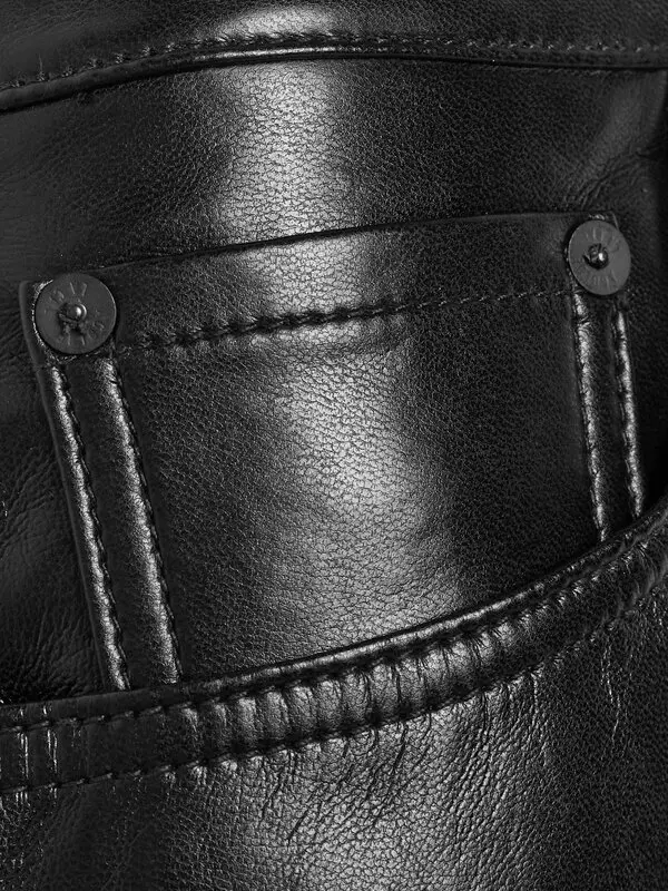 AGOLDE Keira Recycled Leather-blend Mini Skirt