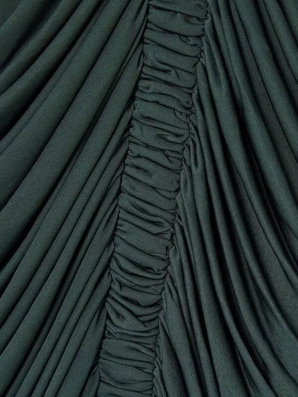 Christopher Esber Orion Open-back Ruched Jersey Gown - Green