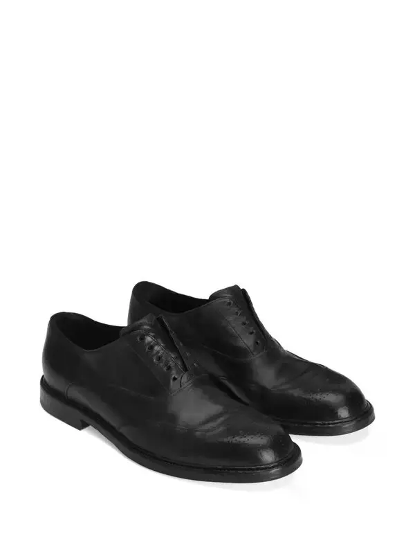 Dolce & Gabbana Washed Calfskin Laced Shoes
