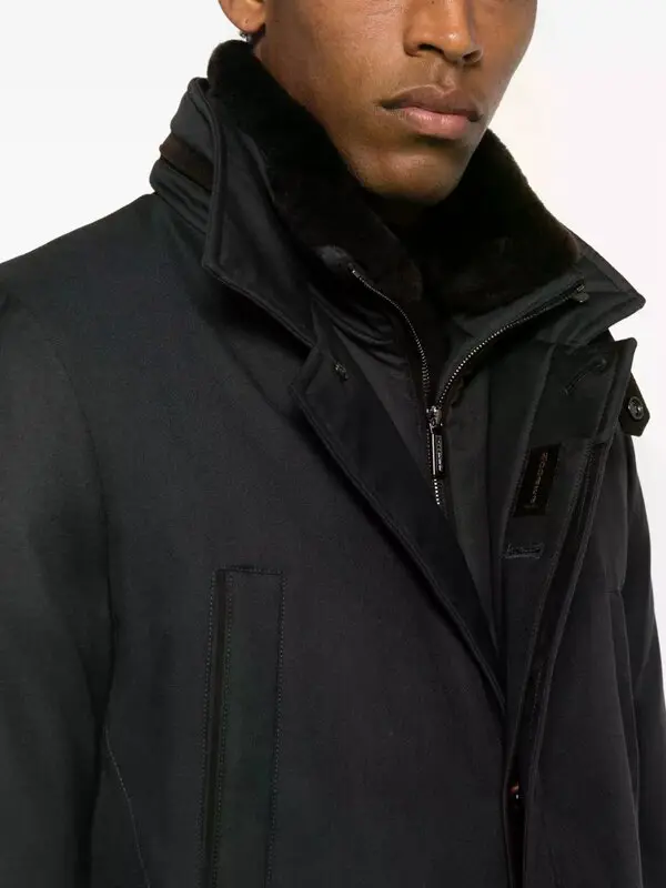 MOORER Fur Collar Pocket Jacket