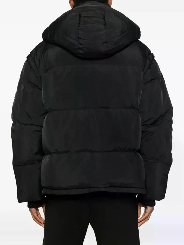 WRSTBHVR Puffer Jacket With Hood And Front Fastening