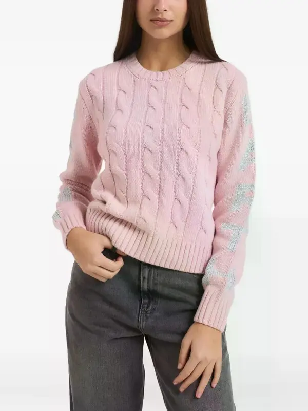 MC2 SAINT BARTH Cable Knit Round Neck Pullover