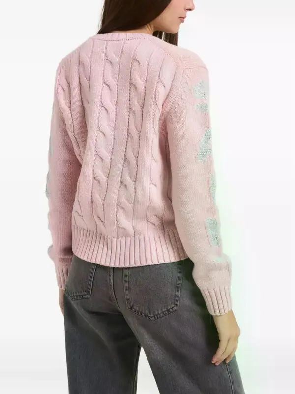 MC2 SAINT BARTH Cable Knit Round Neck Pullover