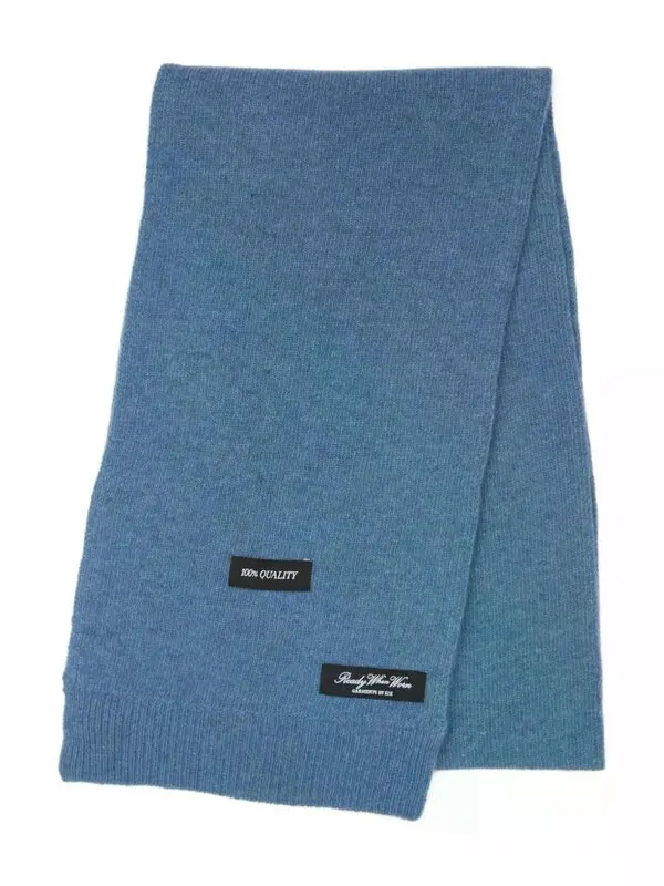 MAISON MARGIELA Logo-patch Scarf - Blue
