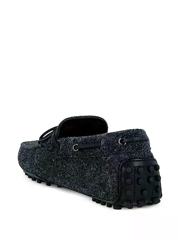 TOD'S Tie-fastening Felted Boat Shoes