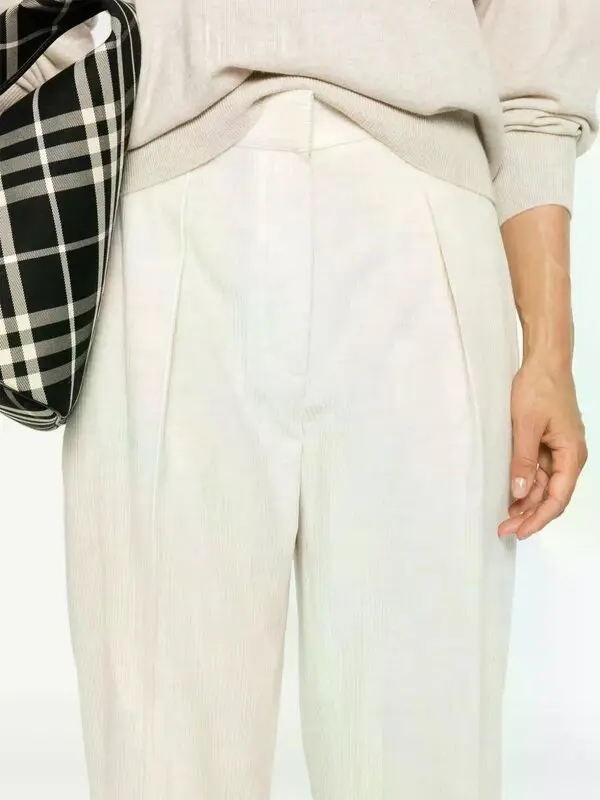 Brunello Cucinelli Corduroy Trousers With Monili Detail
