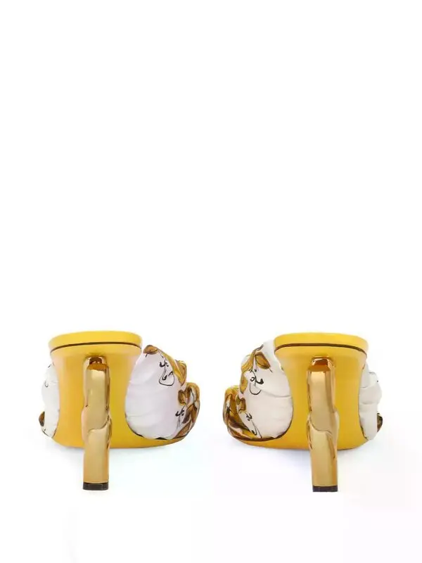 Dolce & Gabbana Majolica Print Knot Sandals