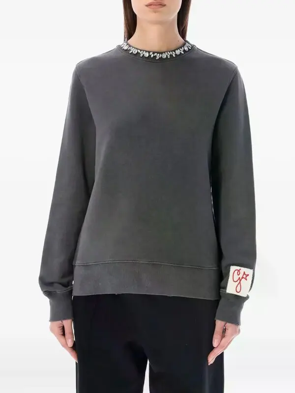 GOLDEN GOOSE Embellished Crewneck Sweatshirt - Grey