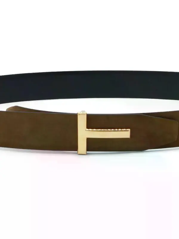 TOM FORD Buckle Leather Belt - Brown