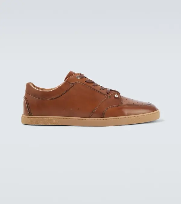 CHRISTIAN LOUBOUTIN Chambelisneak Leather Sneakers - Brown