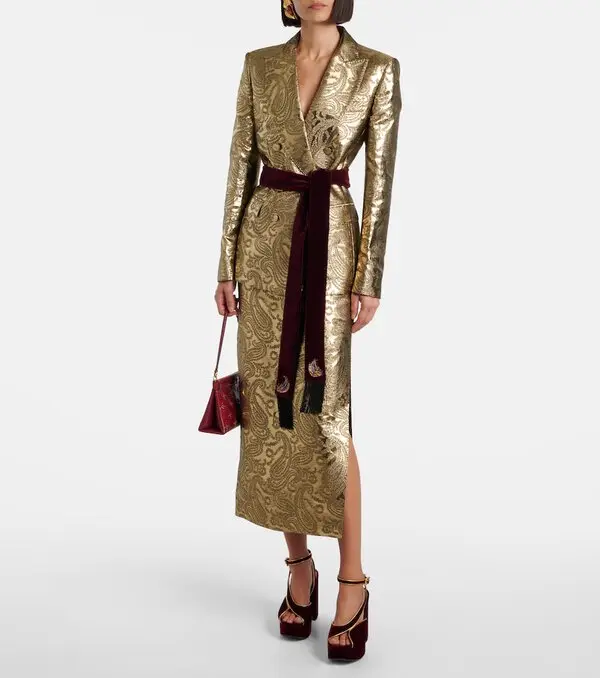Etro Paisley Brocade Midi Skirt