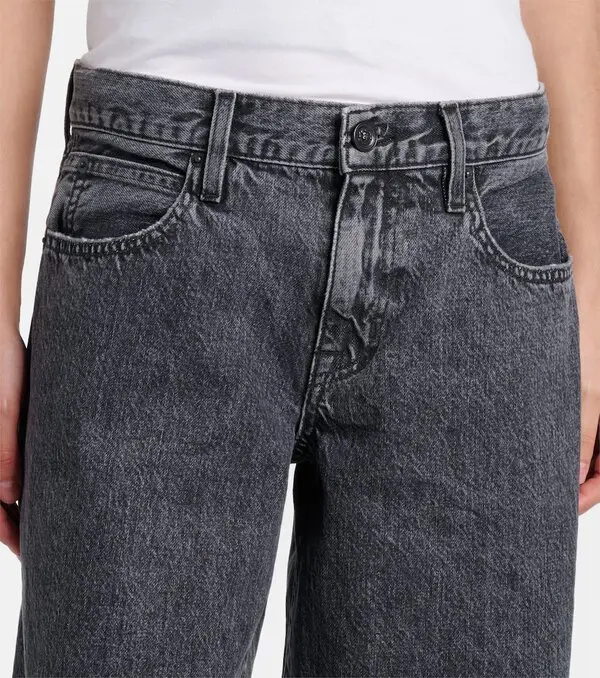 SLVRLAKE Mica Wide-leg Jeans In No Land - Black