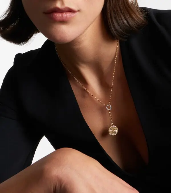 FOUNDRAE Karma 18kt Pendant Necklace With Diamonds