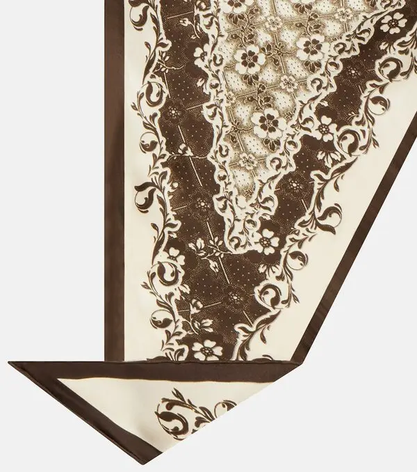 ALEMAIS Violet Floral Silk Scarf