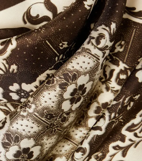 ALEMAIS Violet Floral Silk Scarf