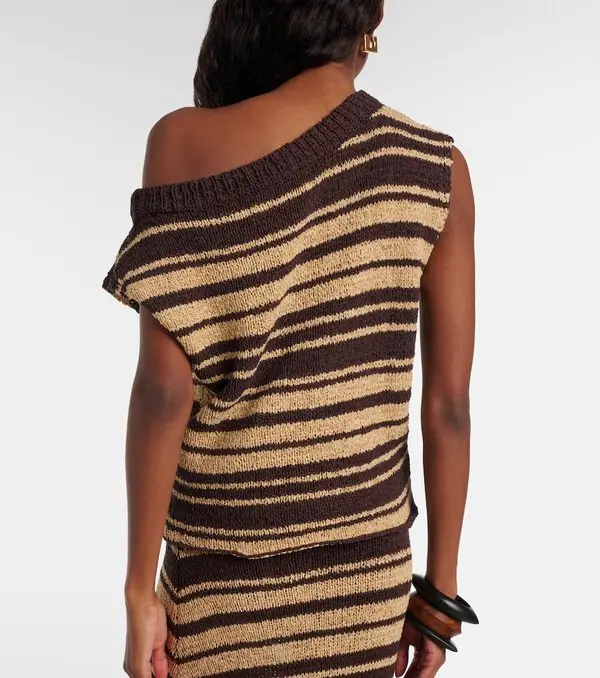 Faithfull The Brand Micah Striped Cotton-blend Top