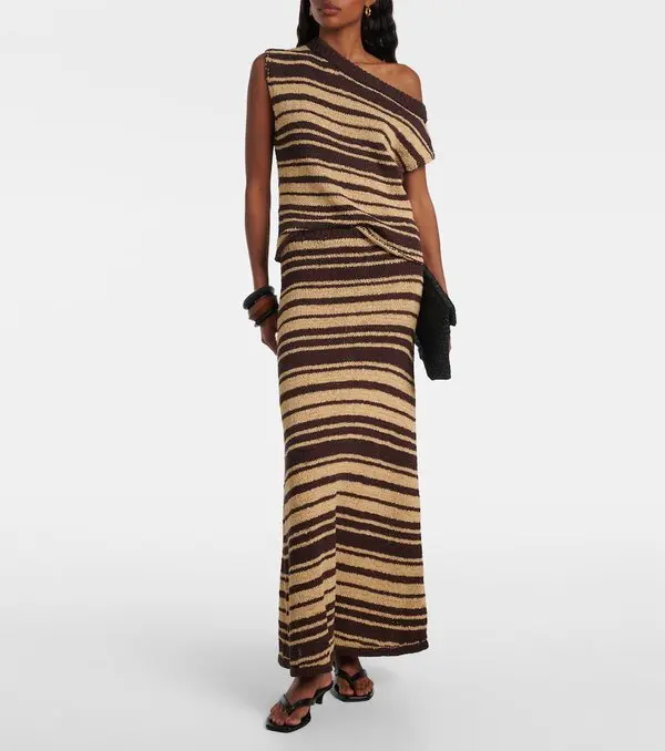 Faithfull The Brand Micah Striped Cotton-blend Top