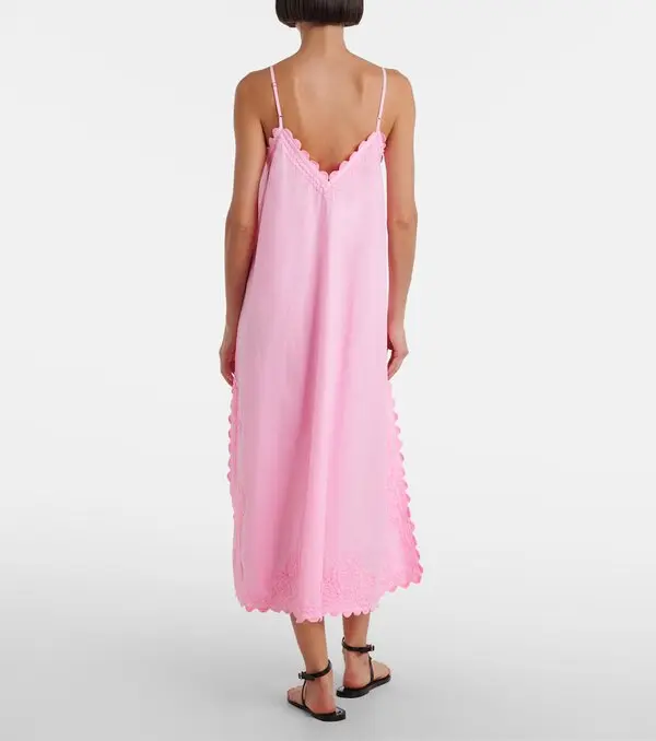JULIET DUNN Cotton Poplin Midi Dress