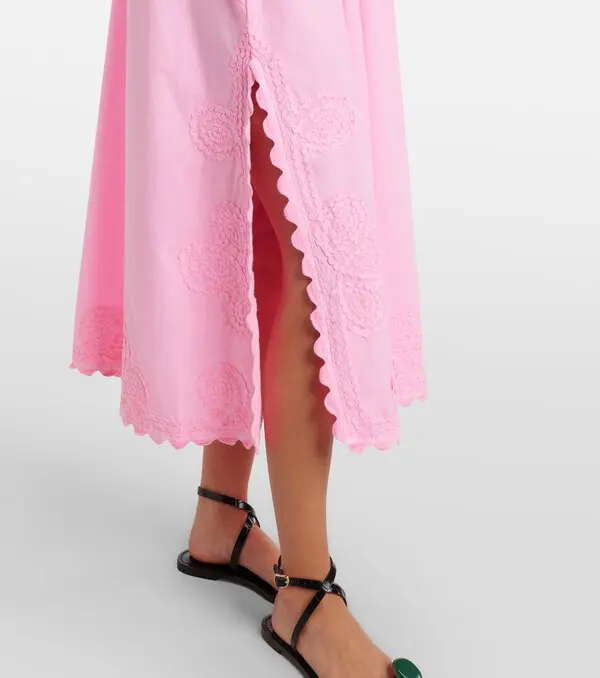 JULIET DUNN Cotton Poplin Midi Dress