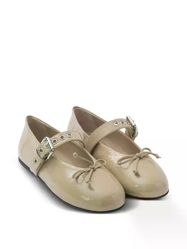 Miu Miu Buckled Ballet Flats