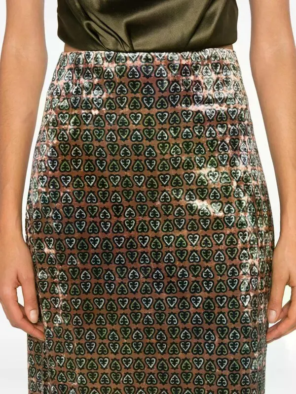 PIERRE-LOUIS MASCIA All-over Pattern Straight Hem Skirt