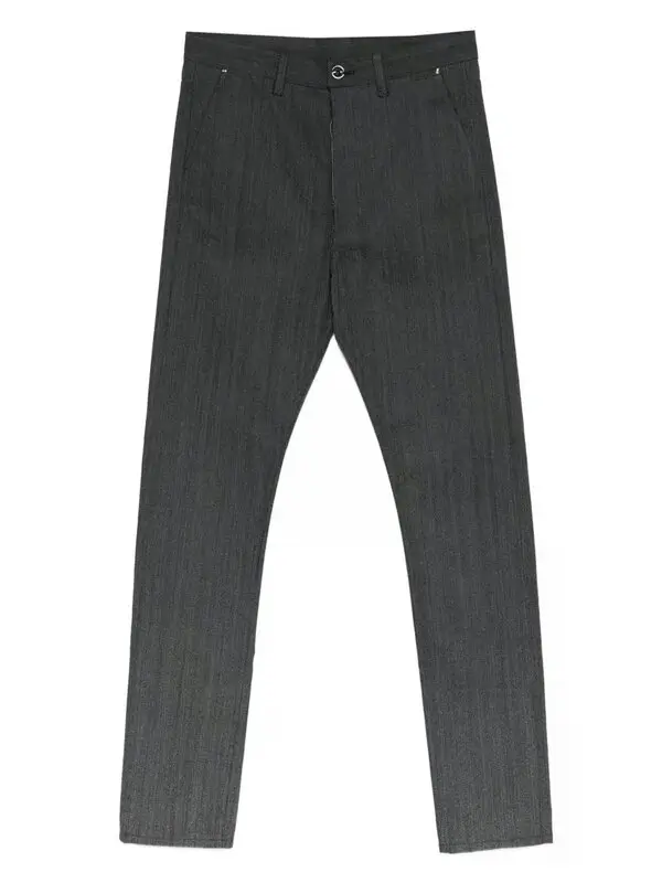 DEEPTI Button-fastening Trousers In Dark Herringbone