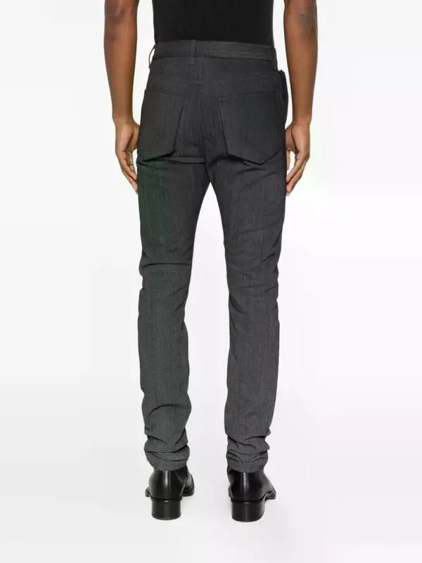 DEEPTI Button-fastening Trousers In Dark Herringbone