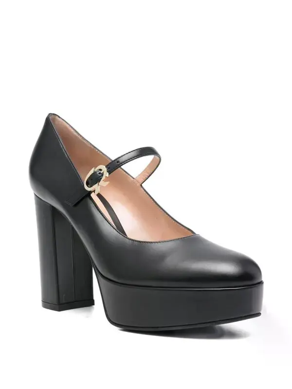 GIANVITO ROSSI 105mm Platform Strap Pumps