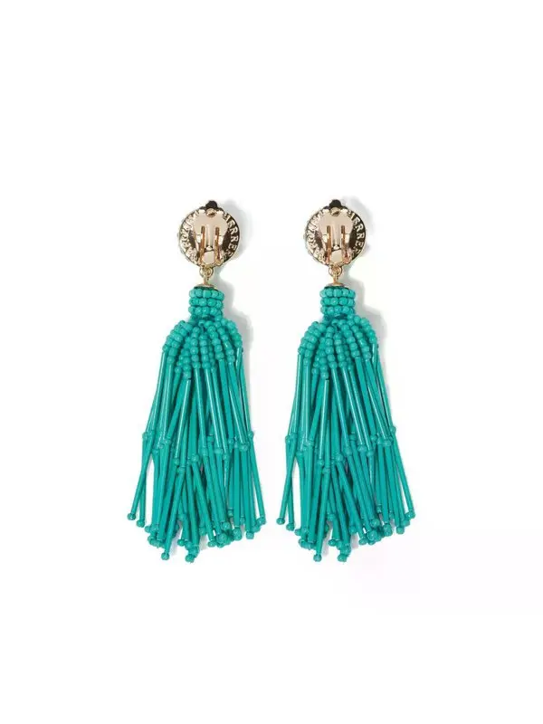Carolina Herrera Tasseled Drop Earrings - Blue