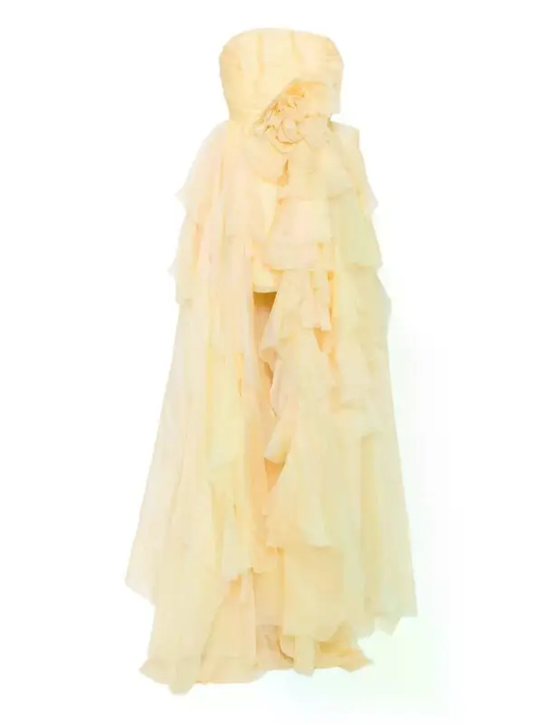 LOULOU Flower-embellishment Maxi Dress - Yellow