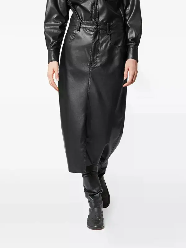 MARANT ETOILE Nilauria Pocket Midi Skirt - Black