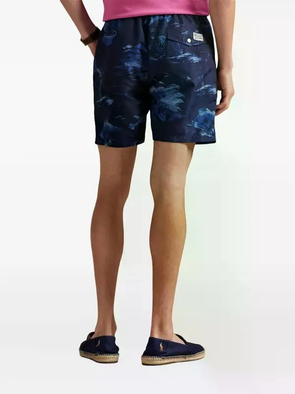 Polo Ralph Lauren Printed Swim Shorts - Blue