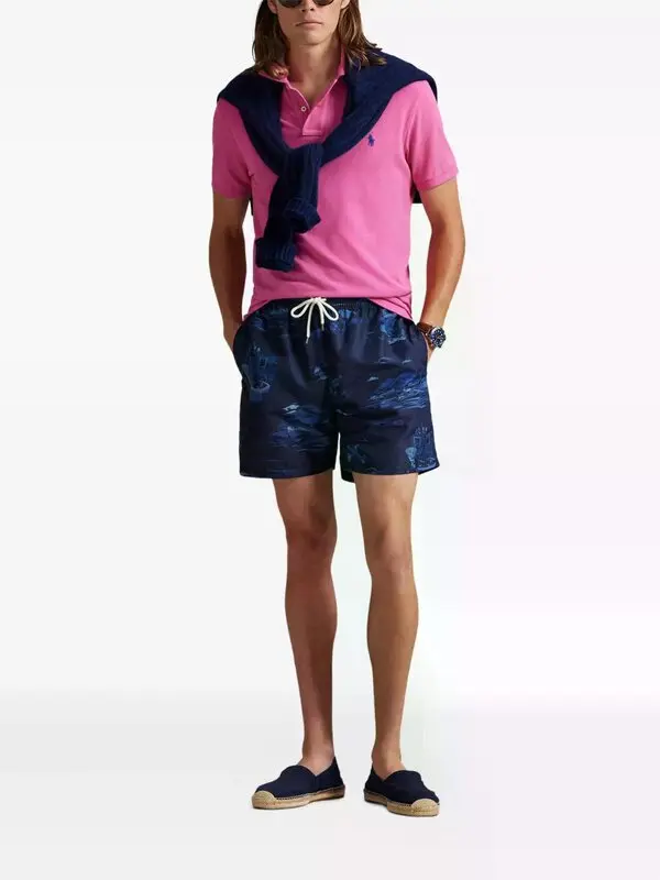 Polo Ralph Lauren Printed Swim Shorts - Blue