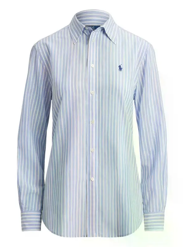 Polo Ralph Lauren Striped Classic Collar Shirt - Blue