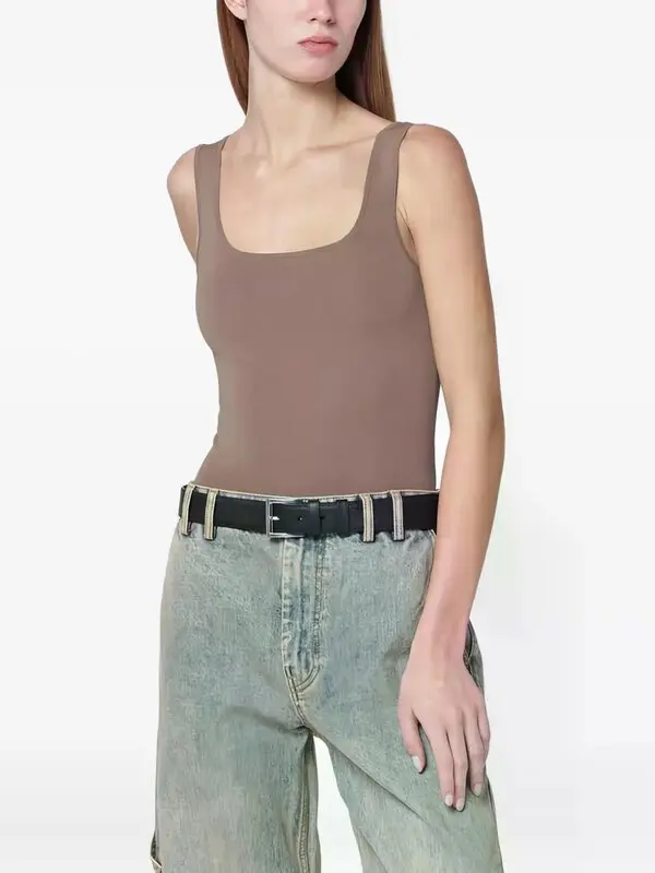 ENTIRE STUDIOS Square-neck Tank Top - Brown