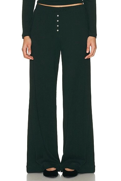 LESET Pointelle Boxer Pant - Forest