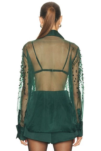 Retrofete Aubriella Embellished Chiffon Shirt