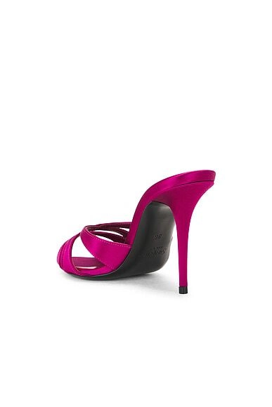 Saint Laurent Chandelle Mule Sandal - Smashed Prune