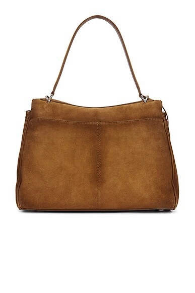 Balenciaga Rodeo Medium Suede Top Handle Bag - Camel